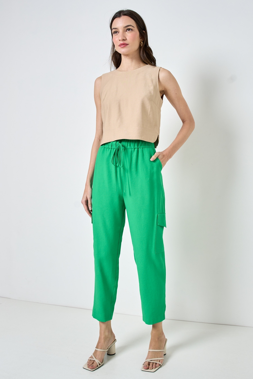 CALÇA JOGGER COM ELASTICO EM VISCOSE SENSORIALE - CALÇA JOGGER COM ...